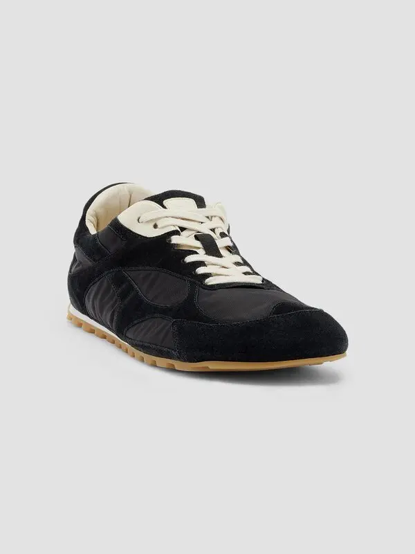 Bottega Veneta Orbit Flash Suede Sneakers - Black