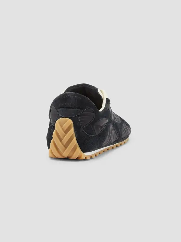 Bottega Veneta Orbit Flash Suede Sneakers - Black