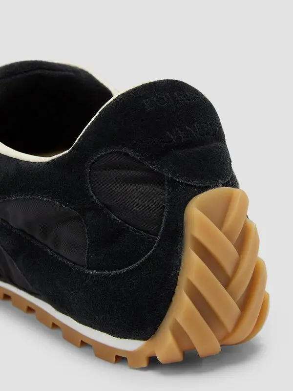 Bottega Veneta Orbit Flash Suede Sneakers - Black