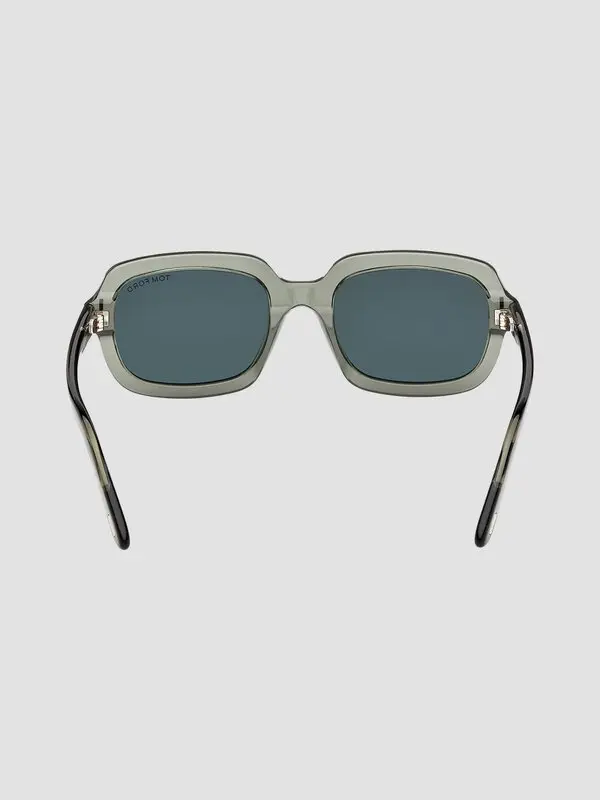 TOM FORD Lana-02 53mm Square Sunglasses - Green