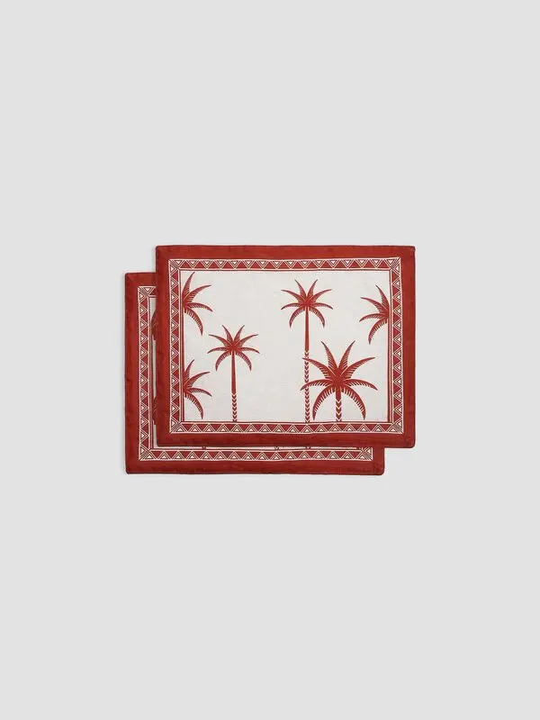 La DoubleJ Placemat Set Of 2 - Date Palms