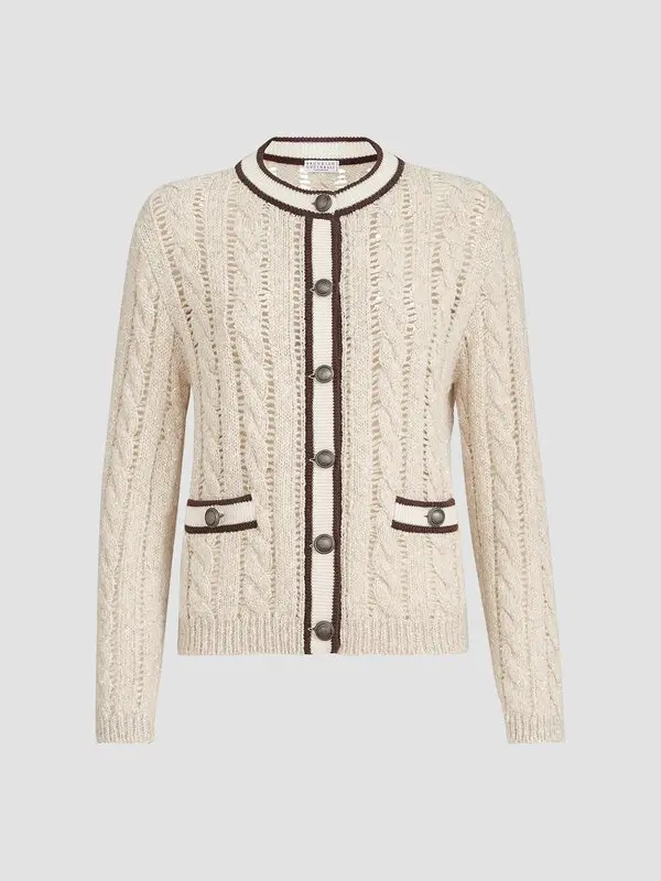 Brunello Cucinelli Soft Virgin Wool And Cashmere Cardigan - Cream