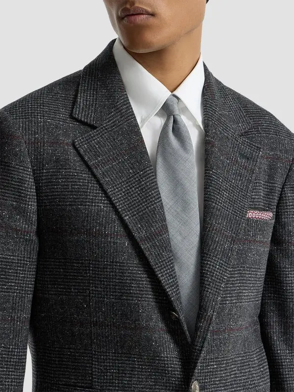 Brunello Cucinelli Virgin Wool Tie - Medium Grey