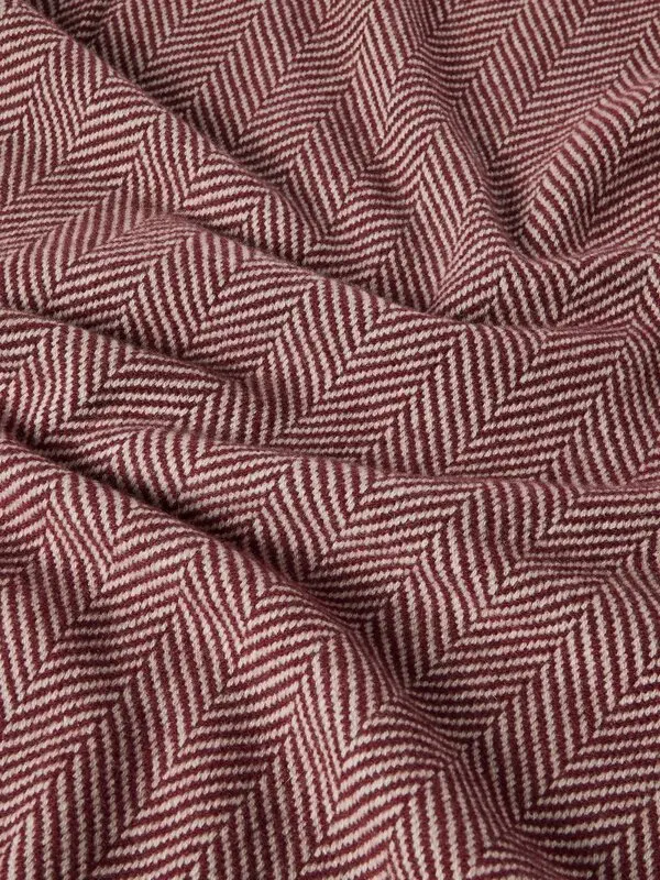 Brunello Cucinelli Cashmere Chevron Scarf - Amaranth