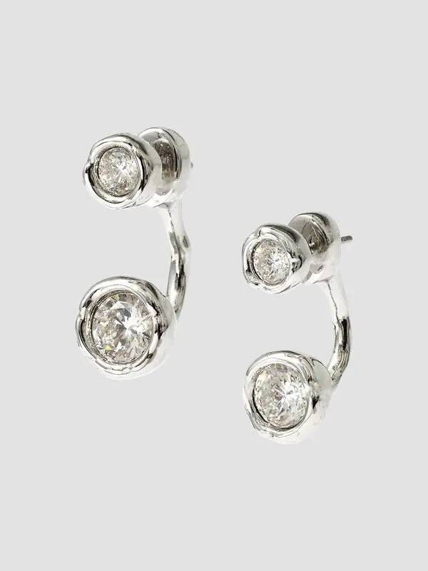 Alexis Bittar Asterales Rhodium-plated & Cubic Zirconia Ear Jackets