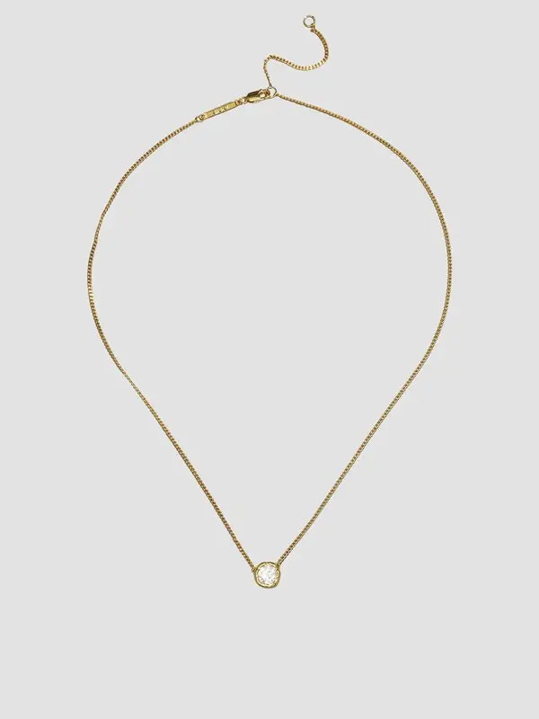 Alexis Bittar Asterales 14k--plated & Cubic Zirconia Solitaire Pendant Necklace - Gold