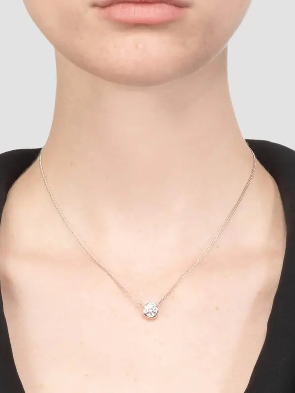 Alexis Bittar Asterales Silvertone & Cubic Zirconia Solitaire Pendant Necklace