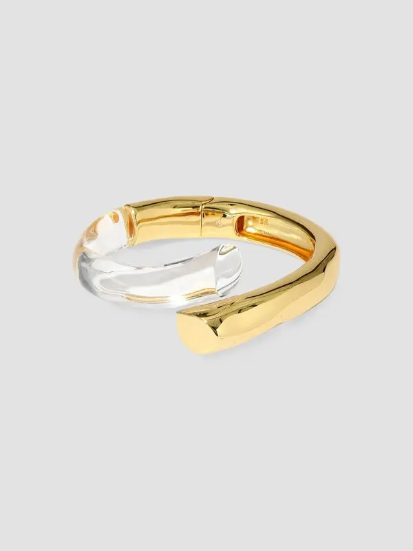 Alexis Bittar Liquid 14k-gold-plated & Lucite Bypass Bangle