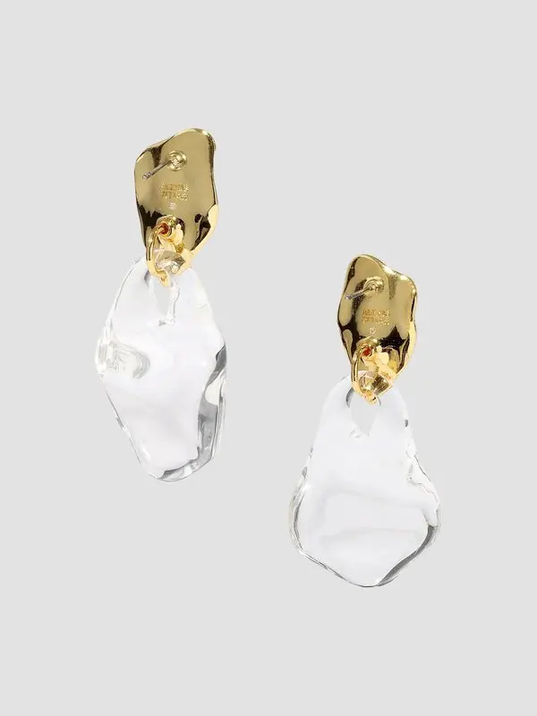 Alexis Bittar Liquid Lucite Wafer 14k--plated Drop Earrings