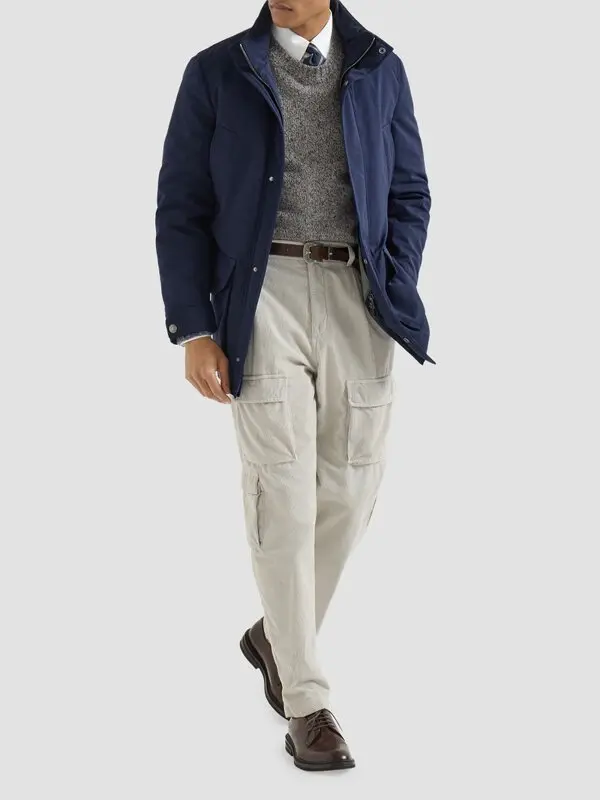 Brunello Cucinelli Virgin Wool, Silk And Cashmere Chiné Sweater - Cerulean