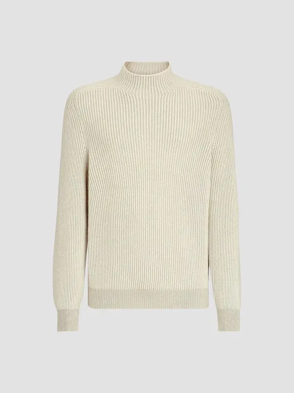Brunello Cucinelli Cashmere English Rib Turtleneck Sweater
