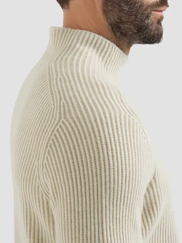 Brunello Cucinelli Cashmere English Rib Turtleneck Sweater