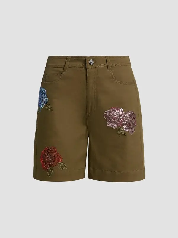 Cinq À Sept Betsy Heatset Roses Bermuda Shorts