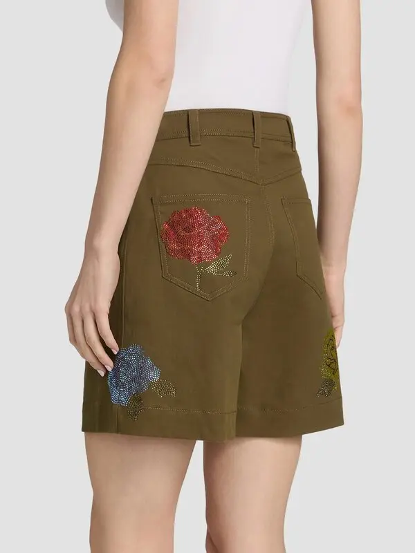 Cinq À Sept Betsy Heatset Roses Bermuda Shorts
