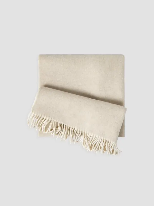 Brunello Cucinelli Wool And Cashmere Knit Scarf - Panama