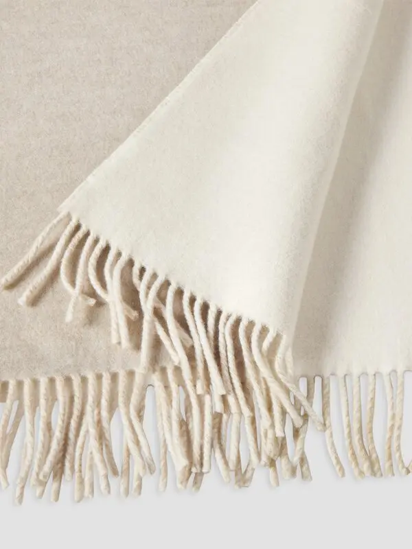 Brunello Cucinelli Wool And Cashmere Knit Scarf - Panama