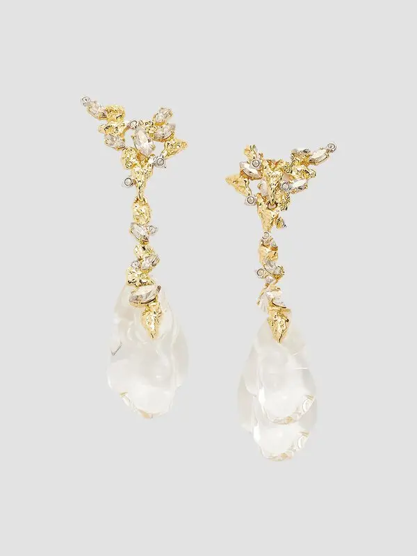 Alexis Bittar Dream Rain Lucite, Crystal & 14k-gold-plated Drop Earrings