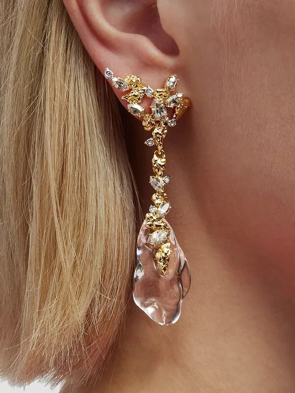 Alexis Bittar Dream Rain Lucite, Crystal & 14k-gold-plated Drop Earrings