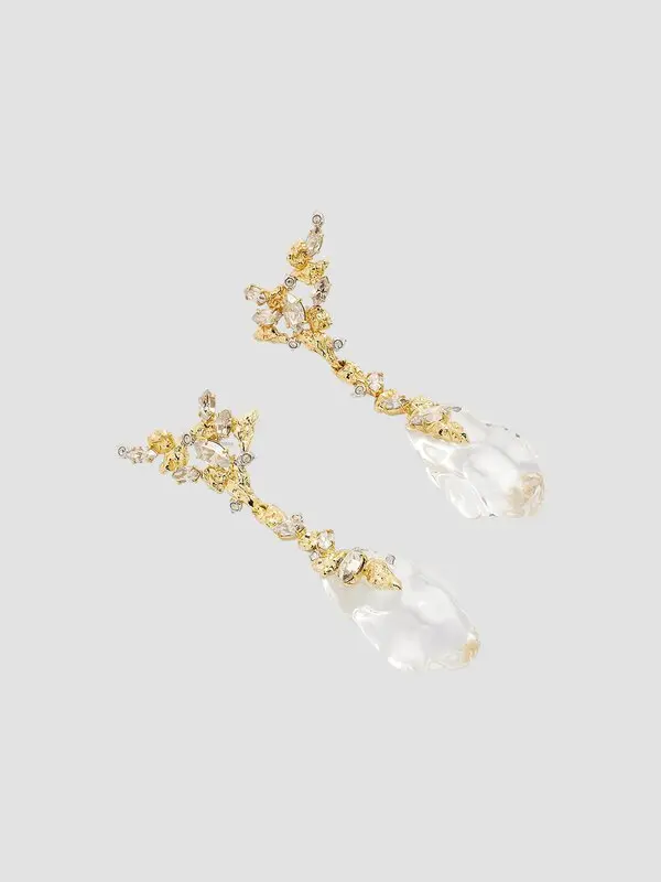 Alexis Bittar Dream Rain Lucite, Crystal & 14k-gold-plated Drop Earrings