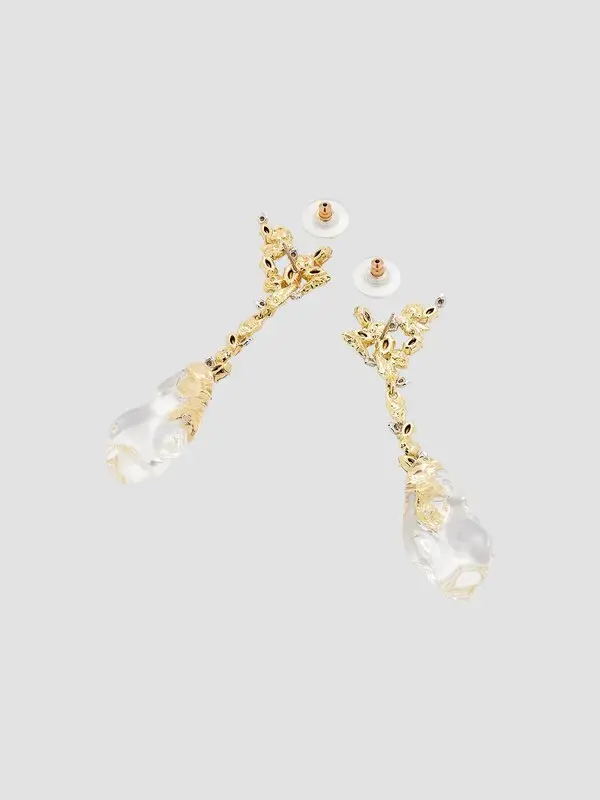 Alexis Bittar Dream Rain Lucite, Crystal & 14k-gold-plated Drop Earrings