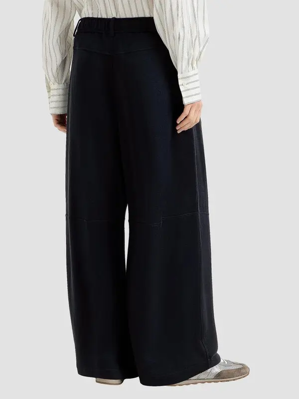 Brunello Cucinelli Cotton And Silk Interlock Track Pants