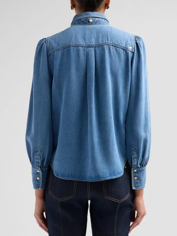 Cinq À Sept Adair Denim Top - Ciel