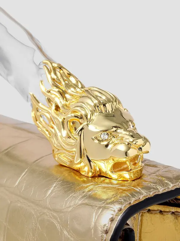 Alexis Bittar Lioness Croc-embossed Leather Top Handle Bag