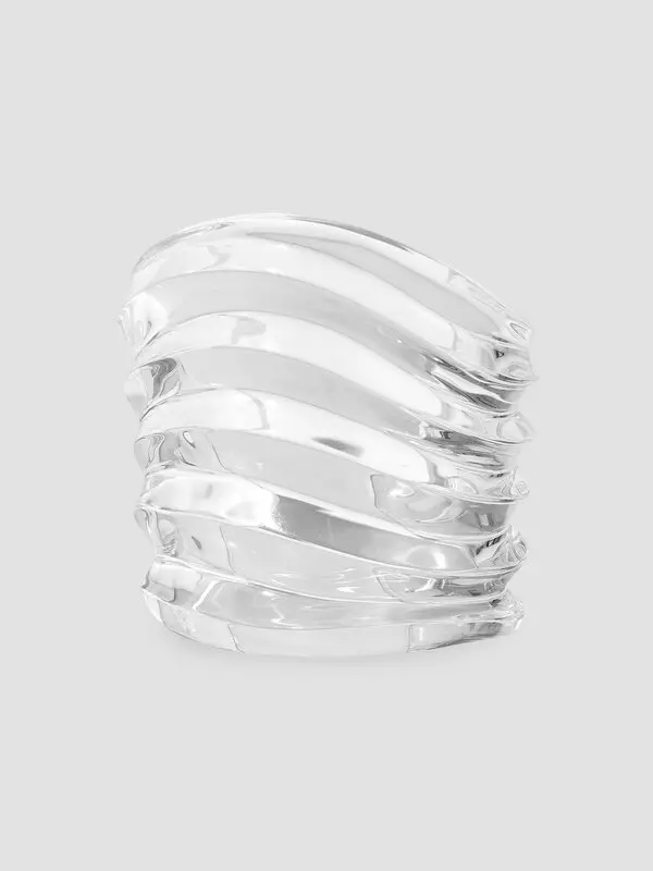 Alexis Bittar Liquid Lucite Wide Ripple Cuff - Clear