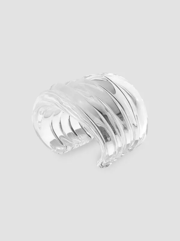 Alexis Bittar Liquid Lucite Wide Ripple Cuff