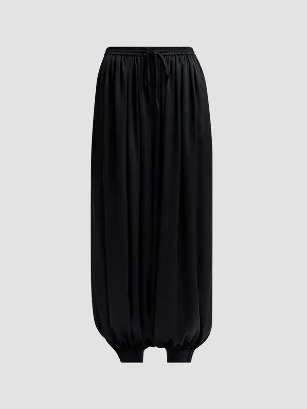 Cinq À Sept Esme Pleated Satin Balloon Pants - Black