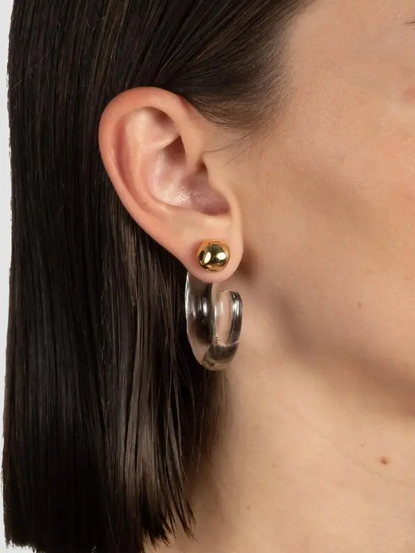 Alexis Bittar Goldtone & Lucite Reversible Hoop Earrings