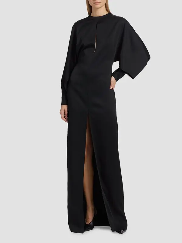 Michael Kors Satin Keyhole Slit Gown
