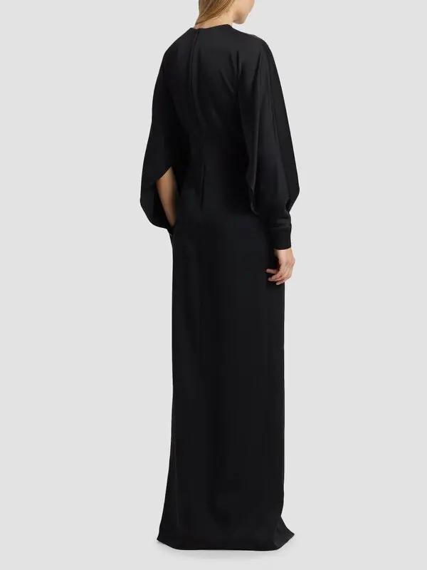 Michael Kors Satin Keyhole Slit Gown