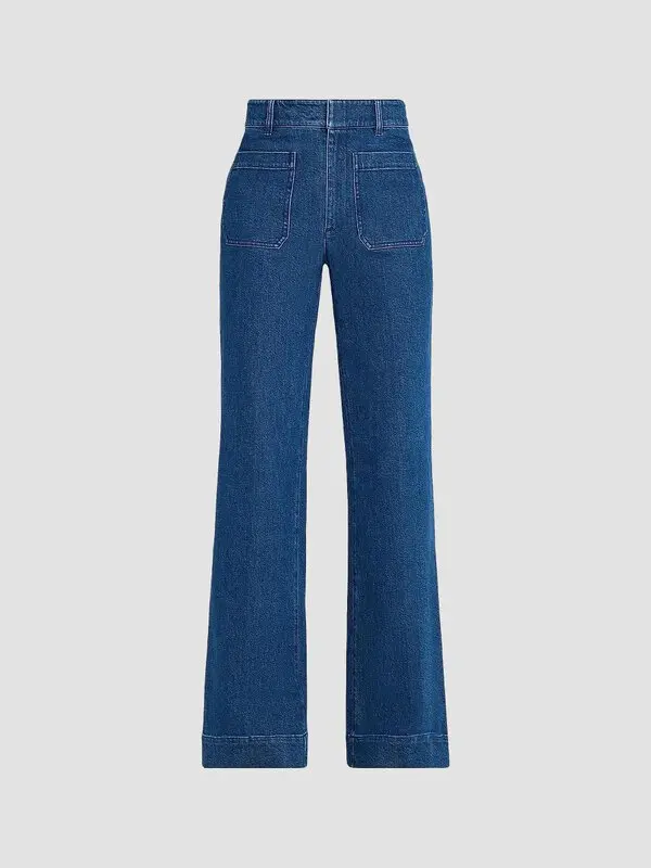 Tanya Taylor Nicole Mid-rise Stretch Flare Jeans - Classic Indigo