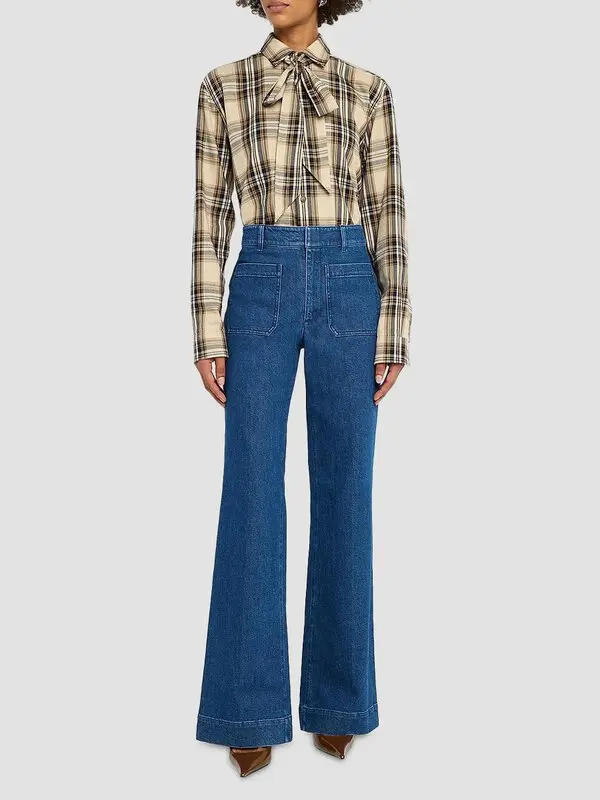 Tanya Taylor Nicole Mid-rise Stretch Flare Jeans