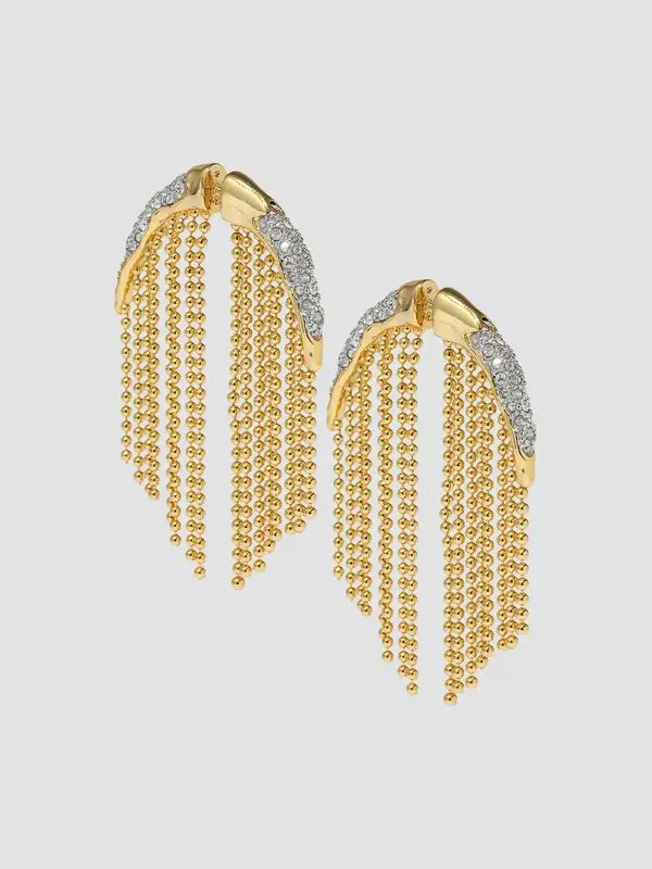 Alexis Bittar Solanales 14k-gold-plated, Rhodium-plated & Fringe Earrings - Crystal