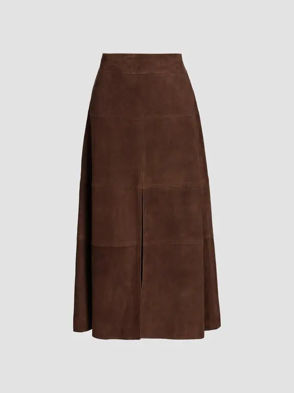 Tanya Taylor Hudson Suede Midi-skirt