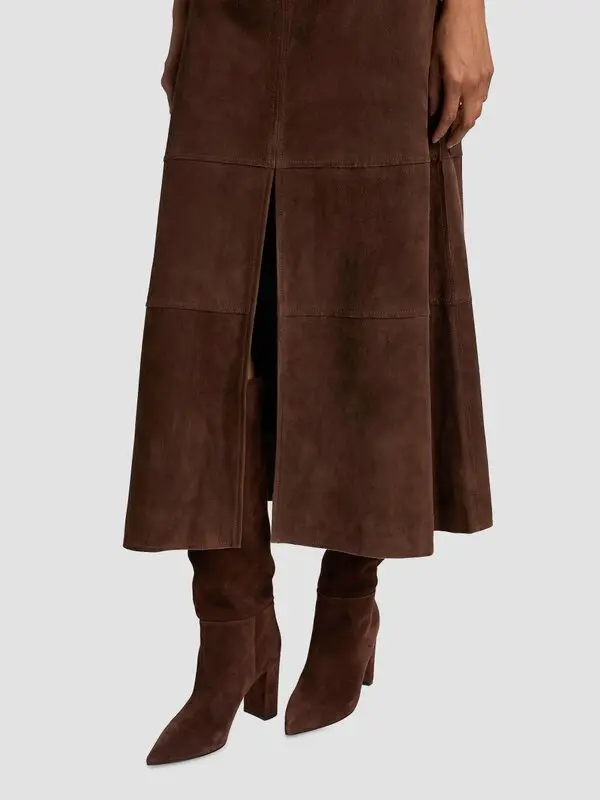 Tanya Taylor Hudson Suede Midi-skirt