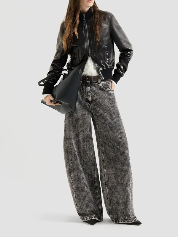 Brunello Cucinelli Nappa Leather Outerwear Jacket With Monili