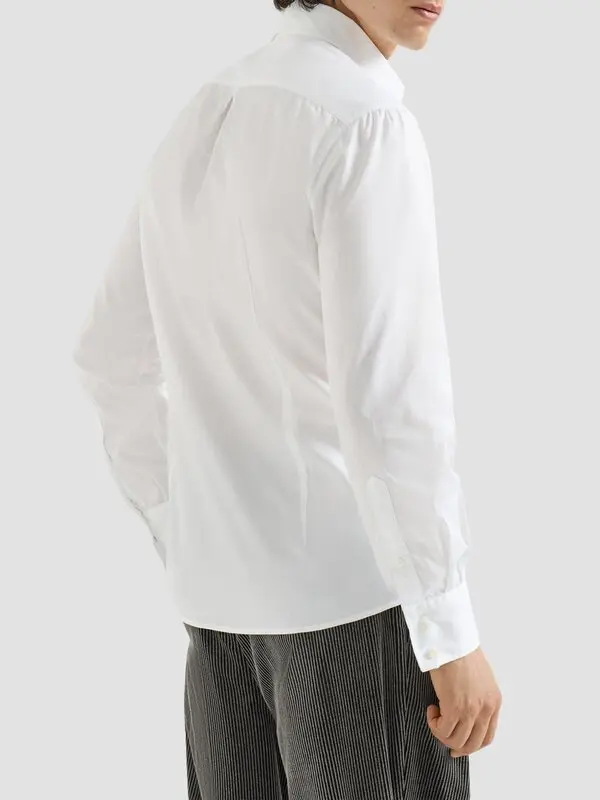 Brunello Cucinelli Twill Shirt With Button-down Collar