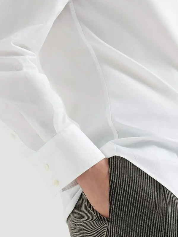 Brunello Cucinelli Twill Shirt With Button-down Collar