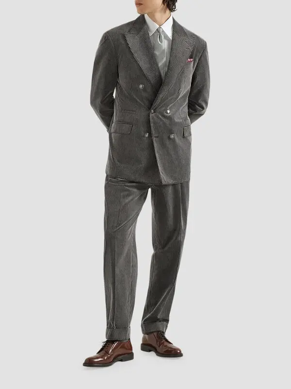 Brunello Cucinelli Twill Shirt With Button-down Collar