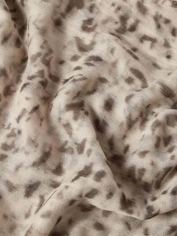 Brunello Cucinelli Lynx Print Cashmere Scarf