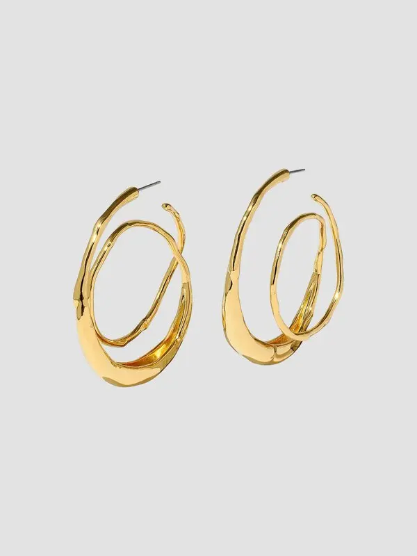 Alexis Bittar Molten 14k--plated Spiral Hoop Earrings - Gold