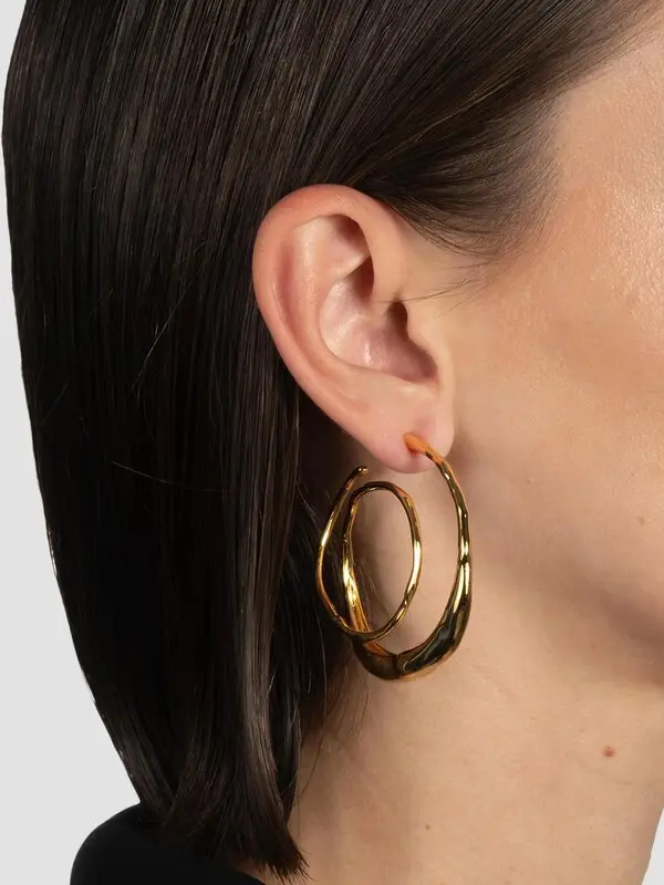 Alexis Bittar Molten 14k--plated Spiral Hoop Earrings