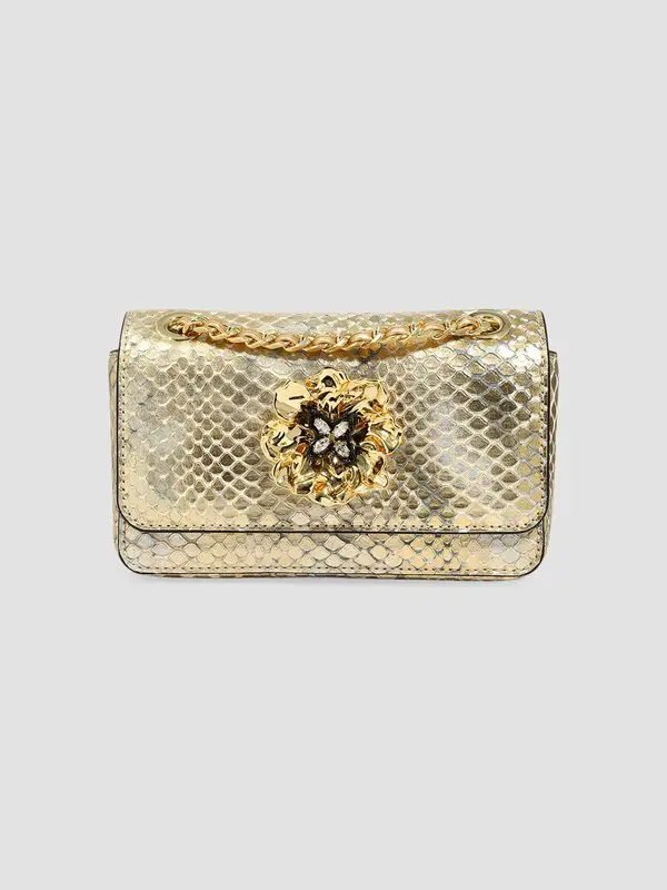 Alexis Bittar Bella Mini 14k-gold-plated & Leather Shoulder Bag