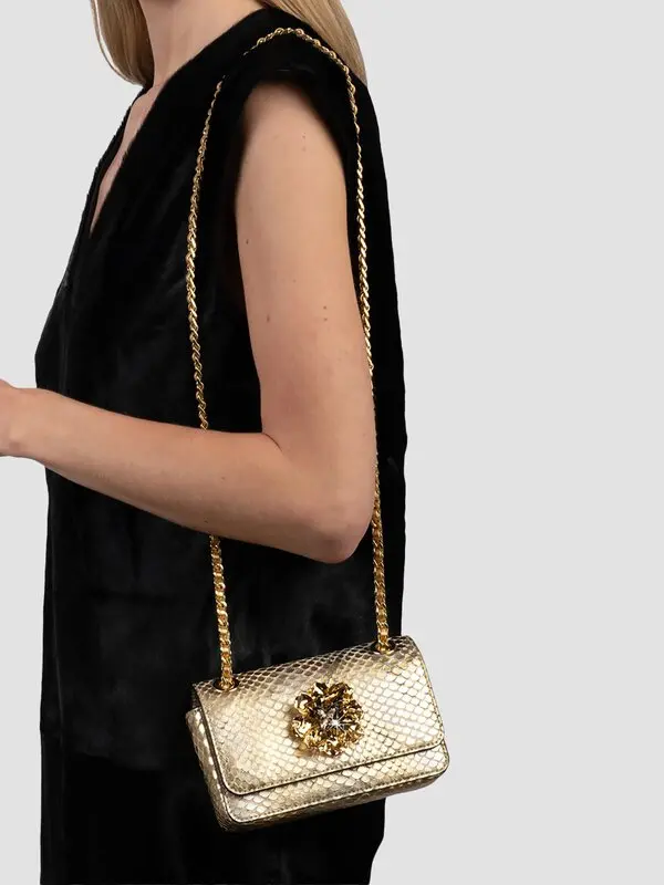 Alexis Bittar Bella Mini 14k-gold-plated & Leather Shoulder Bag