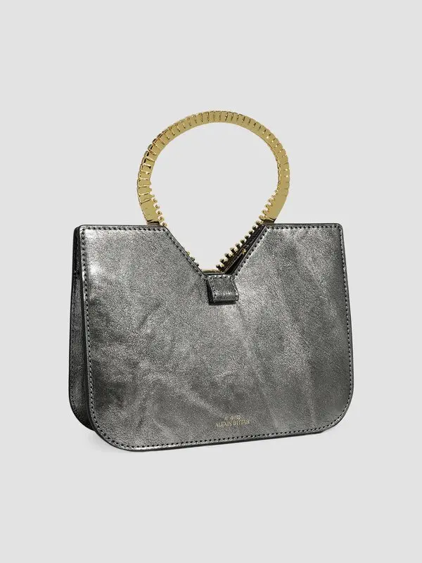 Alexis Bittar 14k-gold-plated & Leather Top Handle Bag