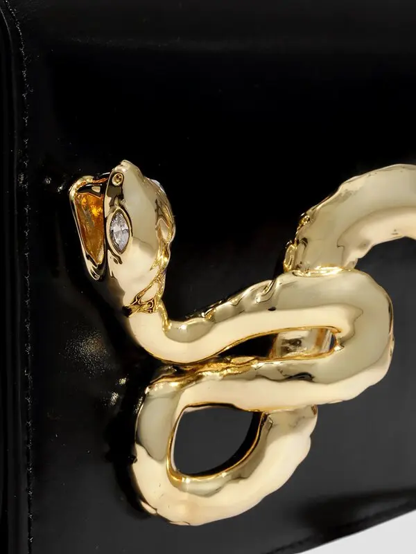 Alexis Bittar 14k-gold-plated & Leather Clutch - Black