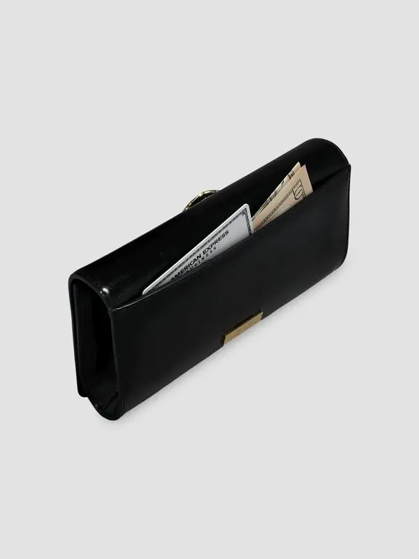 Alexis Bittar 14k-gold-plated & Leather Clutch - Black